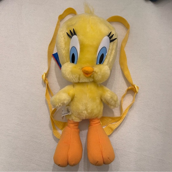 Warner Bros. | Toys | Looney Tunes 997 Tweety Bird Plush Backpack 14 ...